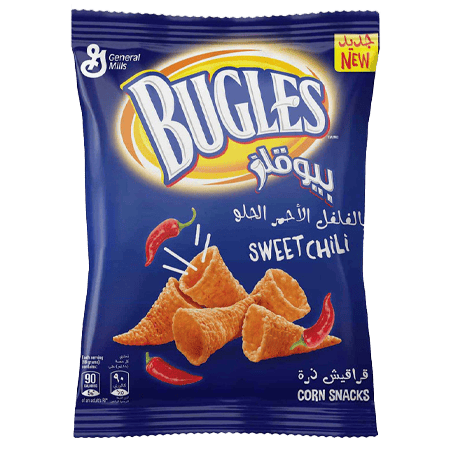 Bugles Sweet Chili Corn Snack 125g