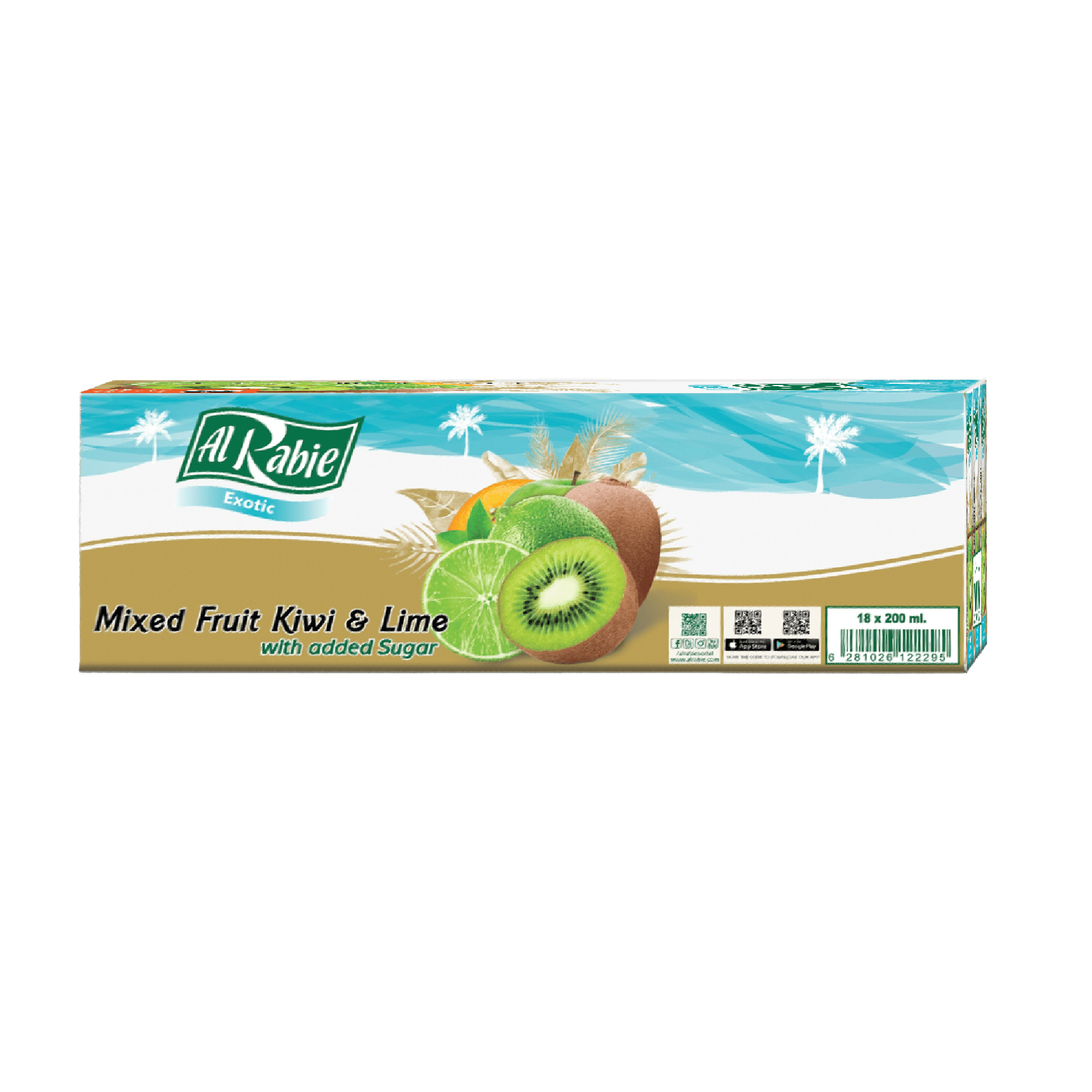 Al Rabie Kiwi & Lime Drink 185ml X18