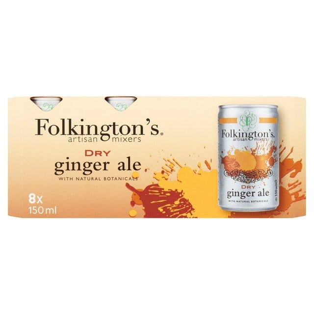 Folkington's Dry Ginger Ale 8 x 150ML