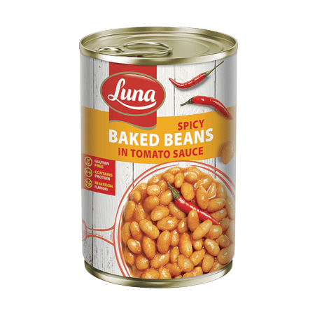 Luna Beans Baked In Tomato Hot 380 g