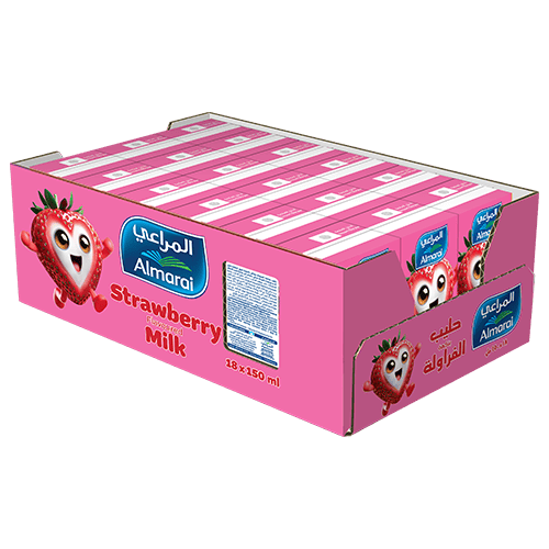 Almarai Long Life Strawberry Flavored Milk 18 pcs 150 ml